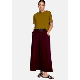 Zero Damen Maxirock "Damen mit G&uuml;rtel"schwarz aubergine, Gr. 34, unifarben, Web, Obermaterial: 98% Baumwolle, 2% Elasthan. Futter: 100% Viskose.