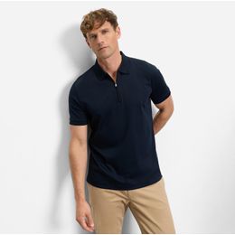 OLYMP Herren Poloshirt "Casual", blau, Gr. S, Web, Obermaterial: 100% Baumwolle, Shirts, regular fit