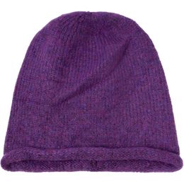 styleBREAKER Damen Strickm&uuml;tze "Oversize Strickbeanie mit Rollrand", lila, Modisch, Obermaterial: 4% Elasthan EL. 30% Polyacryl PAN. 66% Polyester