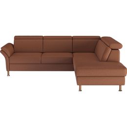 Ecksofa OTTO HOME, B:259cm H:85cm T:227cm, braun, 100% Polyester, Wohnzimmer, Sofas, "Calypso L-Form", mit Relaxfunktion motorisch im Sofa 2,5- Sitzer