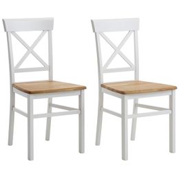 Esszimmerstuhl OTTO HOME, B:42cm H:93cm T:50cm, wei&szlig;, Massivholz, St&uuml;hle, "Tatra", Holzstuhl im 2er, 4er oder 6er-Set, K&uuml;chenstuhl Landhaus