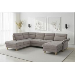 Sit & More Wohnlandschaft SIT & MORE, B:292cm H:90cm T:212cm, beige, 100% Polyester, Sofas, "Pamela U-Form, B: 292 cm, optional Schlaffunktion &