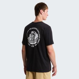 The North Face Herren T-Shirt "M MONTE REGULAR SHORT SLEEVE TEE-GRAPHIC", schwarz, Gr. S, Obermaterial: 60% Baumwolle, 40% Polyester, Shirts, normale