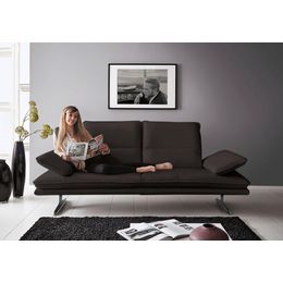 2-Sitzer W.Schillig, B:216cm H:94cm T:96cm, braun, Longlife Xtra-Leder Z59: Glattleder mit modischer Pr&auml;gung. Hautst&auml;rke 0, 9 - 1, 1 mm, Sofas,