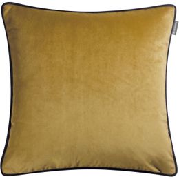 Dekokissen Musterring, B:45cm L:45cm, gelb, Polyester, Dekokissen_Sitzkissen_Kissenh&uuml;llen, "Corner"