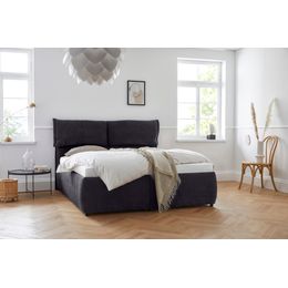 Polsterbett OTTO HOME, B:188cm L:225cm, grau, Struktur weich (85% Polyester/15% Nylon), Betten, "Jenson", als Bettgestell oder mit 3 Matratzenarten