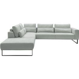 Ecksofa Musterring, B:308cm H:88cm T:290cm, grau, 85% Polyester, 15% Viskose, Wohnzimmer, Sofas, "JustB PM100 Federkern & Kaltschaum, bequem, Breite