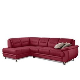 Sit & More Ecksofa SIT & MORE, B:250cm H:85cm T:164cm, rot, Luxus-Kunstleder;Kunstleder Softlux;NaturLEDER (echtes Rindleder)/Korpus passendes Kunstleder