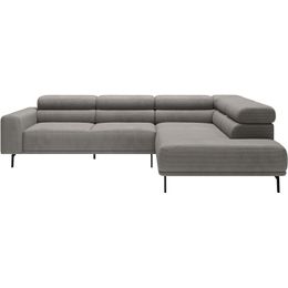 Sch&ouml;ner Wohnen Kollektion Ecksofa, B:276cm H:71cm T:219cm, grau, SCH&Ouml;NER WOHNEN-KOLLEKTION, 95% Polyester, 5% Nylon, Wohnzimmer, Sofas, "Tossa, Modernes Design trifft smarte