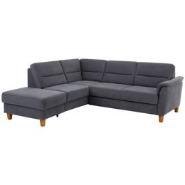 Ecksofa Home Affaire, B:236cm H:89cm T:212cm, grau, 100% Polyester;Struktur (100% Polyester);Luxus-Microfaser in Lederoptik (100% Polyester),