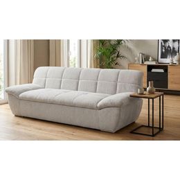 2-Sitzer OTTO HOME, B:211cm H:76cm T:96cm, beige, 100% Polyester, Sofas, "Salltum 211 cm breit, formsch&ouml;n, komfortabel", mit Ziern&auml;hen in R&uuml;cken und