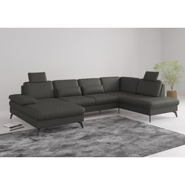 Sit & More Wohnlandschaft SIT & MORE, B:335cm H:82cm T:212cm, grau, Sofas, "Morris Jubi", wahlweise mit Armteilverstellung, Schlaffunktion & Bettkasten