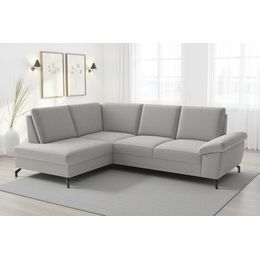 Sit & More Ecksofa SIT & MORE, B:249cm H:89cm T:190cm, beige, 95% Polyester, 5% Polyamid, Wohnzimmer, Sofas, "Chelsea L-Form, B: 264 cm, mit Armteil-&