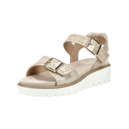 Ara Damen Riemchensandale "Ara Sandalen Glattleder", Gr. 39, beige, Glattleder, Schuhe