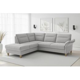 Sit & More Ecksofa SIT & MORE, B:218cm H:90cm T:212cm, beige, 100% Polyester, Wohnzimmer, Sofas, "Pamela, B: 218 cm, L-Form, wahlweise mit Schlaffunktion und