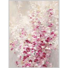 Euroart Leinwandbild Delicate Blossoms II, Mehrfarbig, Holz, Papier, Kiefer, Blumen, rechteckig, 90x120 cm, Keilrahmen, gerahmt, Bilder und Zubeh&ouml;r, Wandbilder, Leinwandbilder
