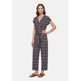 Betty Barclay Damen Overall "Damen mit Eingrifftaschen"dunkelblau, braun, Gr. 42, Jersey, Obermaterial: 94% Polyester, 6% Elasthan, Overalls
