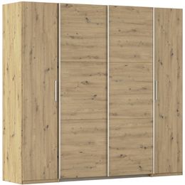 Schwebet&uuml;renschrank Rauch, B:225cm H:210cm T:59cm, braun, Holzwerkstoff, Schr&auml;nke, "Kleiderschrank Dreht&uuml;renschrank Schrank Garderobe KRONACH", mit