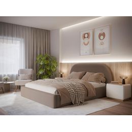 Polsterbett FORTE, B:177cm H:33cm L:219cm, beige, Der Bezugsstoff Vibe ist ein hochwertiger Chenille-Stoff mit matter Oberfl&auml;che. Er &uuml;berzeugt durch