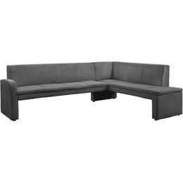 Eckbank, B:265cm H:88cm T:196cm, grau, exxpo - SOFA FASHION, Samtvelour (Zusammensetzung: 100% PES), Esszimmer, Sitzb&auml;nke, "Cortado, elegant und