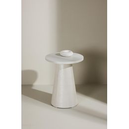 Beistelltisch VENTURE HOME, B:35cm H:45cm T:35cm, wei&szlig;, Wohnzimmer, Tische, "Lanzo, kompakter runder Beistelltisch, schlicht & elegant, &Oslash; 35 cm",