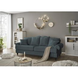 3,5-Sitzer OTTO HOME, B:230cm H:95cm T:100cm, gr&uuml;n, Sofas, "Westminster, Sofa im Landhausstil, Couch mit Zierkissen", Federkern-Polsterung,