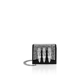 Philipp Plein Damen Schultertasche "Skull Mit Schmucksteinen", schwarz-wei&szlig;, Taschen