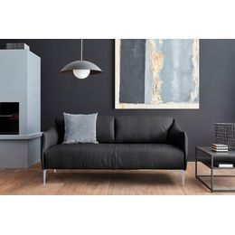 2,5-Sitzer W.Schillig, B:194cm H:78cm T:84cm, schwarz, Longlife Xtra-Leder Z59: Glattleder mit modischer Pr&auml;gung. Hautst&auml;rke 0, 9 - 1, 1 mm., Sofas,