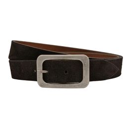 AnnaMatoni Damen Lederg&uuml;rtel "AnnaMatoni Damen Lederg&uuml;rtel in hochwertigem Velour Leder 3cm", schwarz, Gr. 100, 100% Leder, G&uuml;rtel
