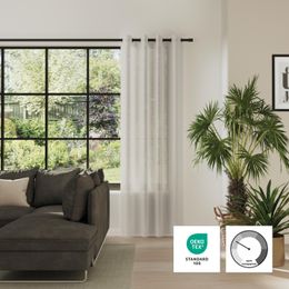 Neutex for you! Vorhang NEUTEX FOR YOU, B:142cm H:245cm, wei&szlig;, Polyester, Wohnzimmer, Gardinen, "MELODY", Melangeoptik mit grobem Effektgarn