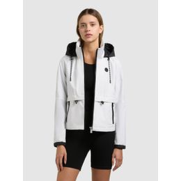 Khujo Damen Blouson "OLIA"sanftes wei&szlig;, Gr. S, leicht gl&auml;nzend, Web, 100% Polyester, Jacken