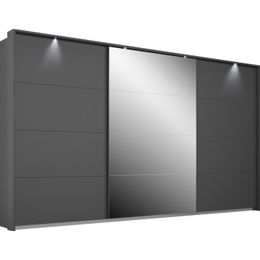 Schwebet&uuml;renschrank Rauch, B:368cm H:233cm T:64cm, grau, Holzwerkstoff, Schr&auml;nke, "Kleiderschrank Schrank Garderobe Schlafzimmerschrank Ankleide