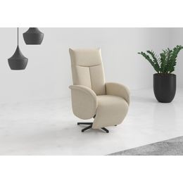 Sit & More TV-Sessel SIT & MORE, B:75cm H:112cm T:82cm, beige, 100% Polyester, Sessel, "Glendale", wahlweise mit Aufstehhilfe, 2 Motoren und Akku