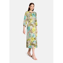 Betty Barclay Damen Sommerkleid "Damen mit Rundhalsausschnitt"beige, gelb, Gr. 44, Obermaterial: 100% Viskose. Besatz: 100% Viskose, Kleider
