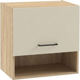 H&auml;ngeschrank KOCHSTATION, B:60cm H:60,9cm T:36,6cm, beige, FSC-zertifizierter Holzwerkstoff, K&uuml;che, Schr&auml;nke, "KS-Kolari", Ma&szlig;e (B/T/H): 60 x 36,6 x