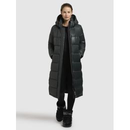 Khujo Damen Steppmantel "JULINA3 SATIN", gr&uuml;n, Gr. M, unifarben, 100% Nylon, M&auml;ntel