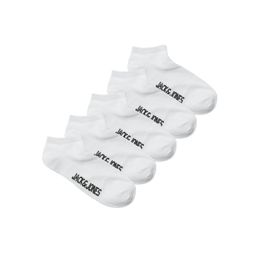 Jack & Jones Damen Socken "JACDONGO im 5er Pack, mit Stretchbund, kn&ouml;chellang", wei&szlig;, Gr. 33, JACK & JONES JUNIOR, Baumwollmischung, Socken, unifarben, casual,