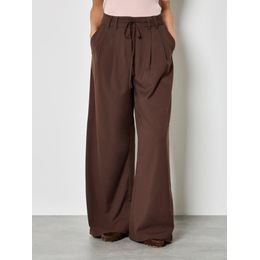 Apricot Damen Stoffhose "Weite Hose", braun, Gr. 38, uni, gewebt, Obermaterial: 64% Polyester PES. 34% Viskose CV. 2% Elasthan EL., Hosen, mit