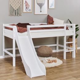 Indoor-Rutsche Hoppekids, B:37cm H:105cm T:94,5cm, wei&szlig;, Massivholz, Rutschen, "ECO Dream", Kinderbett Rutsche f. Hochbett, 2 Gr&ouml;&szlig;en