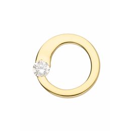 Adelia&acute;s ADELIA ́S Damen Kettenanh&auml;nger "Anh&auml;nger 925 Silber vergoldet mit Zirkonia", mit Zirkonia, Silber 925 (Sterlingsilber), gold, Silber 925