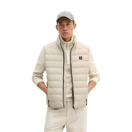 Marc O'Polo MARC O'POLO Herren Steppweste "mit praktischer Packtasche", beige, Gr. L, unifarben, Obermaterial: 100% Polyester, Westen
