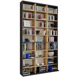 Standregal Vcm, B:102cm T:23cm, braun, Wohnzimmer, Regale, "Holz CD DVD Standregal B&uuml;cherregal Regal Megosa XL"