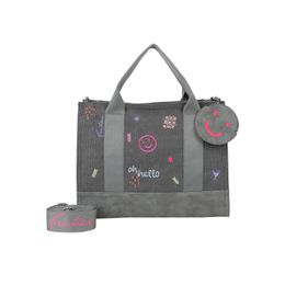 Damen Henkeltasche "Tote Bag Limited Embro Fun", Fritzi aus Preussen, grau, Baumwolle, mehrfarbig, Taschen, mit tollen Stick-Details