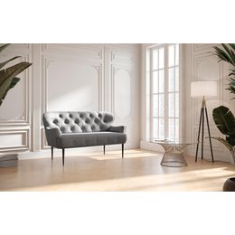 2-Sitzer OTTO HOME, B:153cm H:97cm T:87cm, grau, 90% Polyester, 10% Polyamid, Sofas, "Amber", mit Knopfheftung,in verschieden Stoffarten