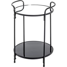 Beistelltisch HAKU, B:37cm H:50cm T:37cm, schwarz, Wohnzimmer, Tische, "Sofatisch, Wohnzimmertisch", rund - aus Metall Schwarz - &Oslash;/H 37/50 cm