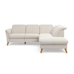 Sit & More Ecksofa SIT & MORE, B:250cm H:91cm T:220cm, beige, 90% Polyester 10%Polyamid, Wohnzimmer, Sofas, "Romero L-Form", wahlweise mit oder ohne