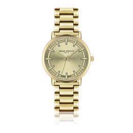 FRANZ B&Ouml;HLER Damen Quarzuhr "BE2-B078G", gold, Armbanduhren