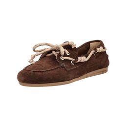Pavement Damen Bootsschuh "Pavement Halbschuhe Veloursleder", Gr. 37, braun, Veloursleder, Schuhe