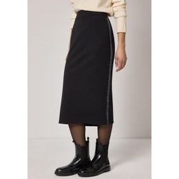 Street One Damen Midirock, schwarz, Gr. 38, unifarben, Stoff, 68% Polyester, 28% Viskose, 4% Elasthan, R&ouml;cke, mit Elastikbund