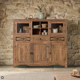 Highboard Akazie 160x40x140 natur versiegelt NATURE OF SPIRIT #339